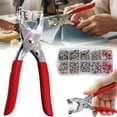 Sewing Kit with 100pcs Metal Buttons – Manual Pliers Tool Included ...