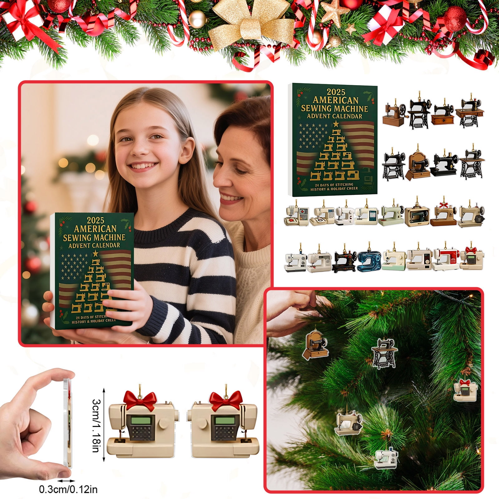 Sewing Machine Advent Calendars 2025 , 24 Days Countdown Christmas ...