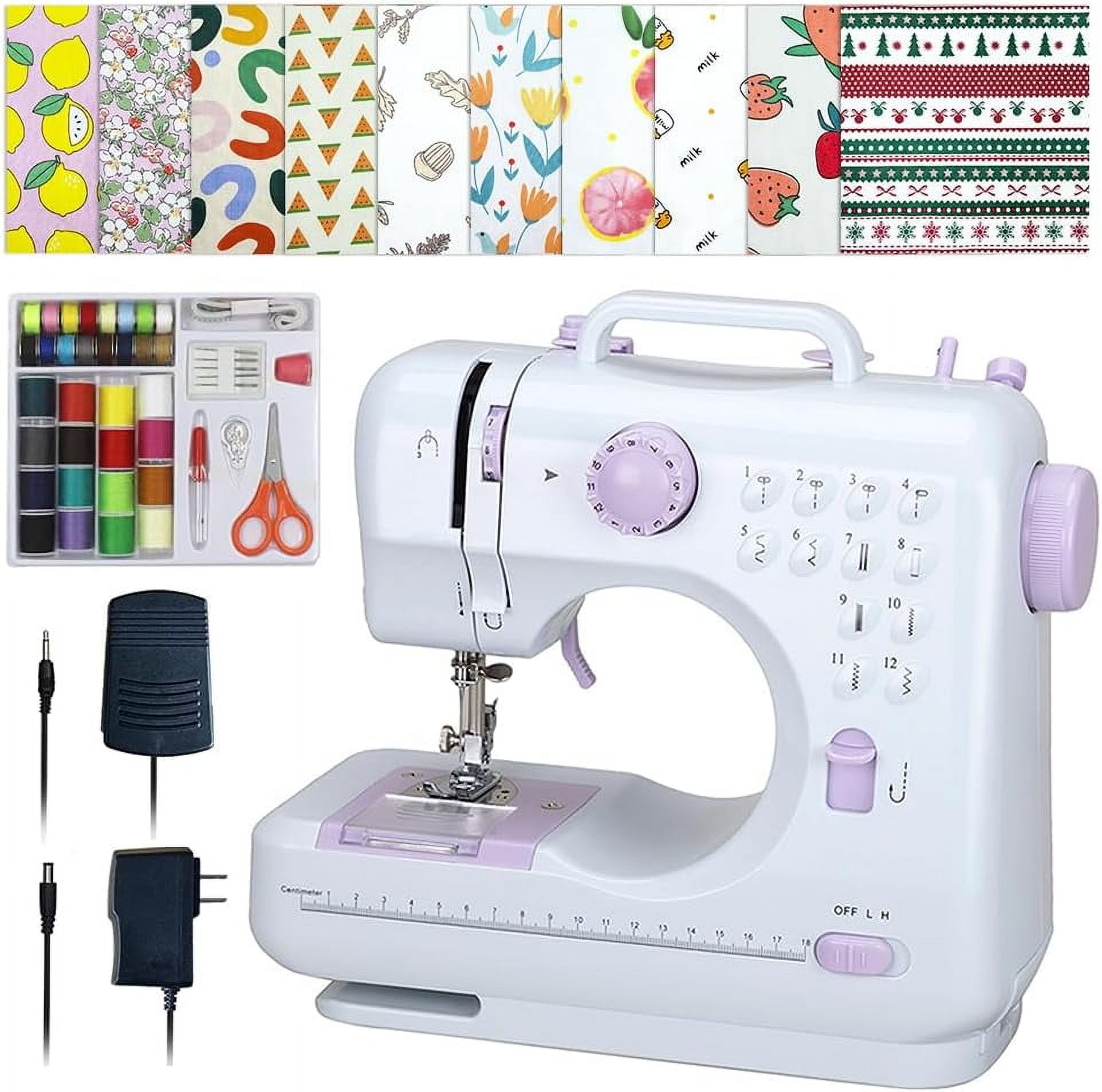 Sewing Machine for Beginners,Portable Sewing Machine with 12 Built-in ...