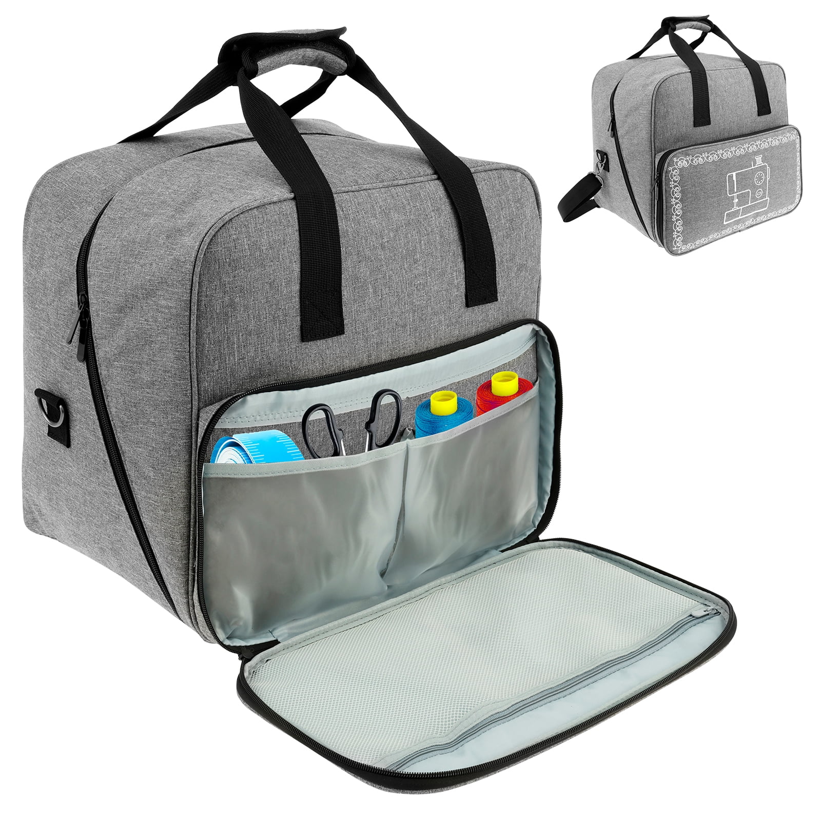 Sewing Machine Case with Handle and Adjustable Shoulder Strap ...