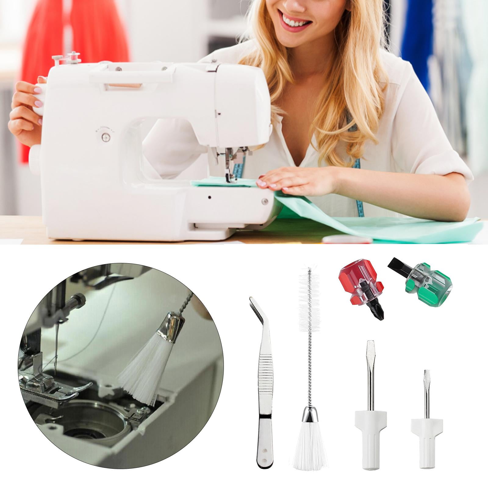 Sewing Machine Cleaning Brush Serger Head Overlock Maintenance Repair ...