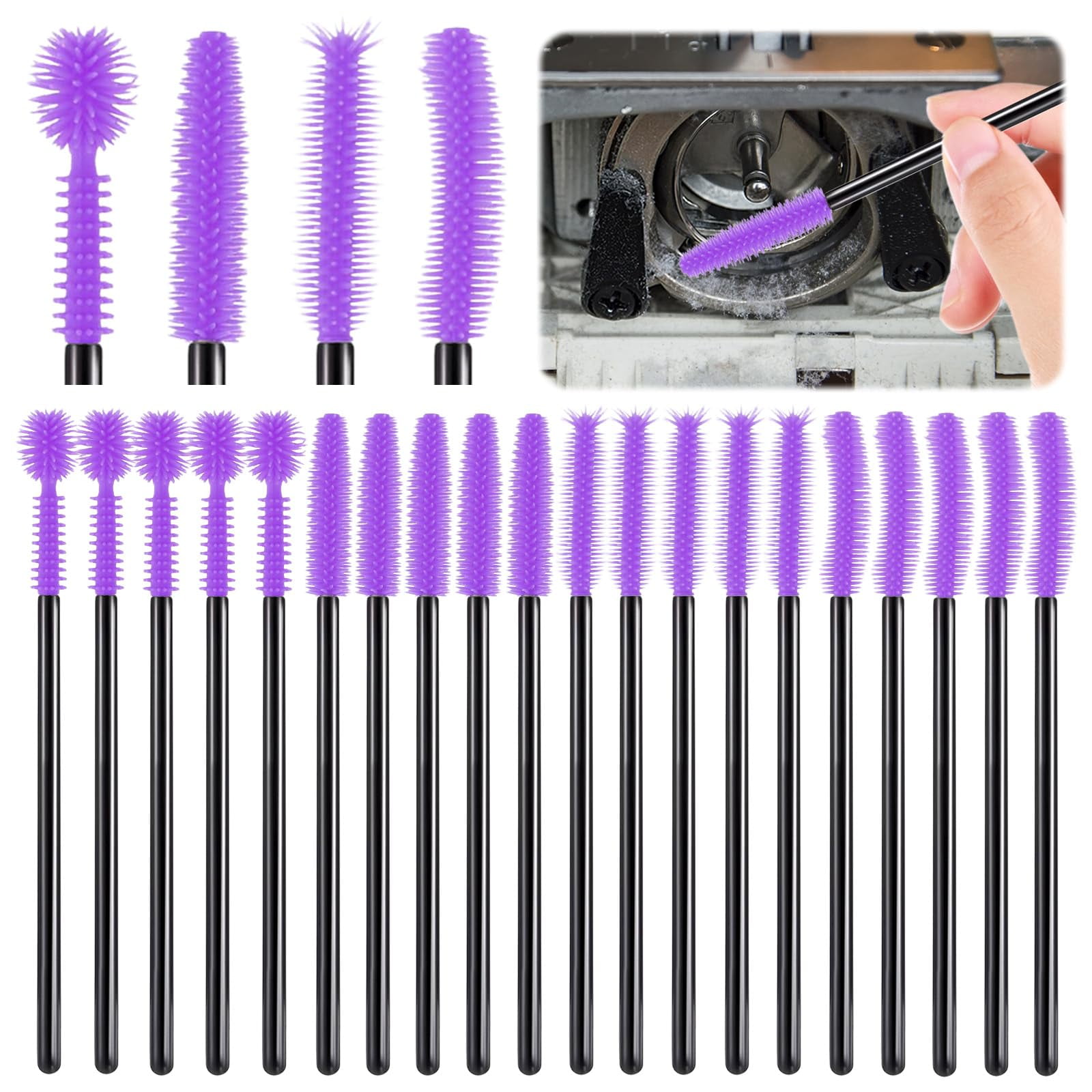 Sewing Machine Cleaning Brushes - 20 PCS Reusable Silicone Dense ...