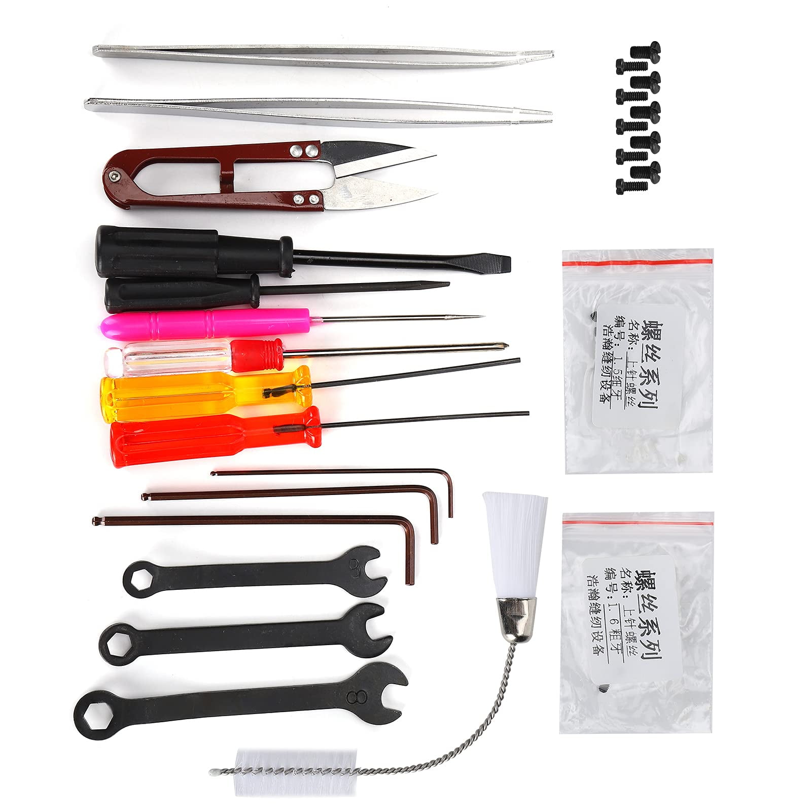 Sewing Machine Cleaning Kit, Serger Service Kit, Straight/Curved ...