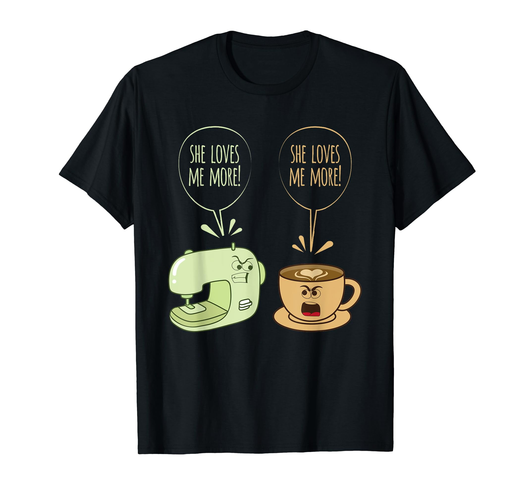 Sewing Machine Coffee Funny Sew Quilting Seamstress Sewer T-Shirt ...