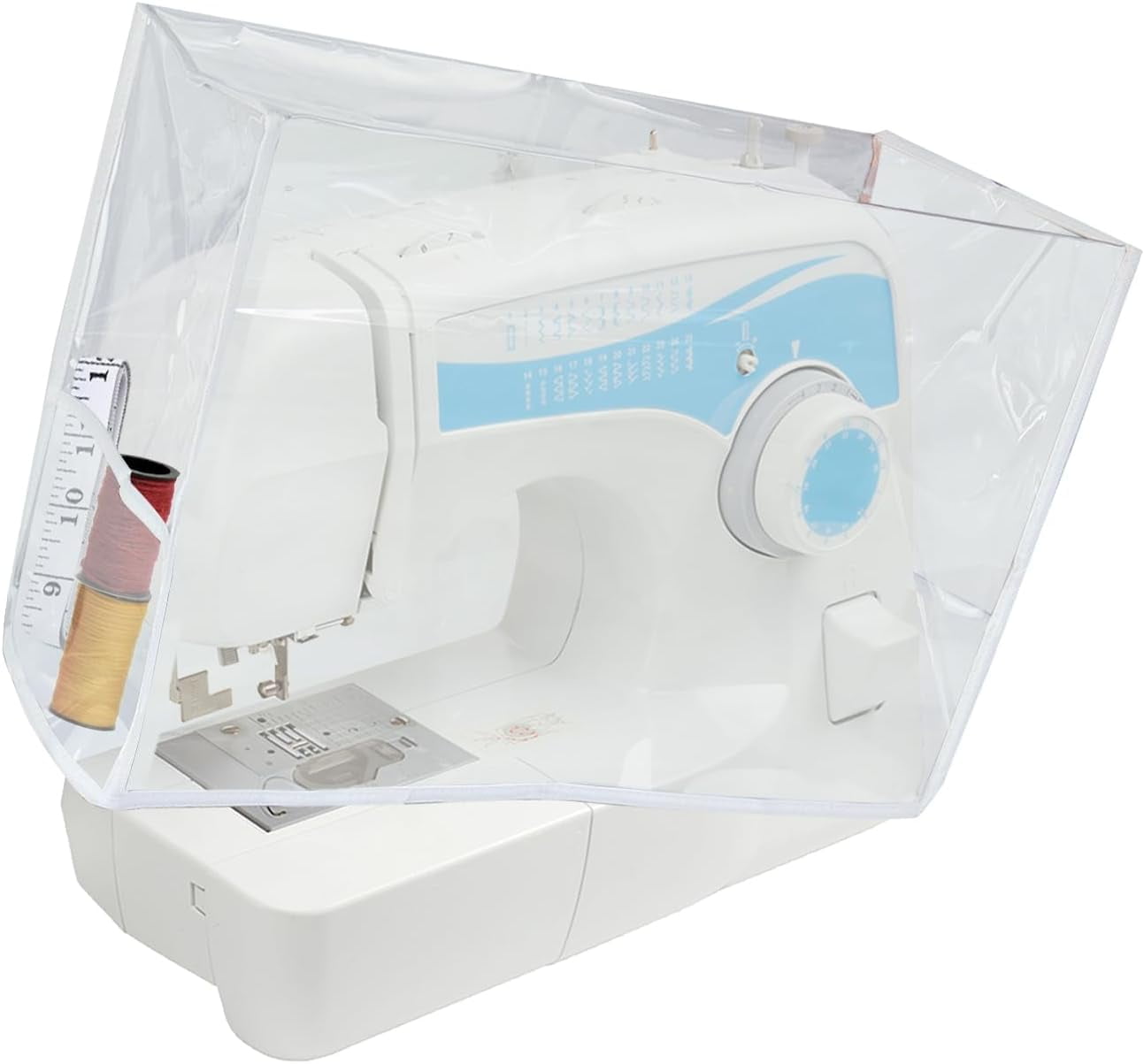 Sewing Machine Cover with Pockets, Waterproof Clear Sewing Machine Dust ...