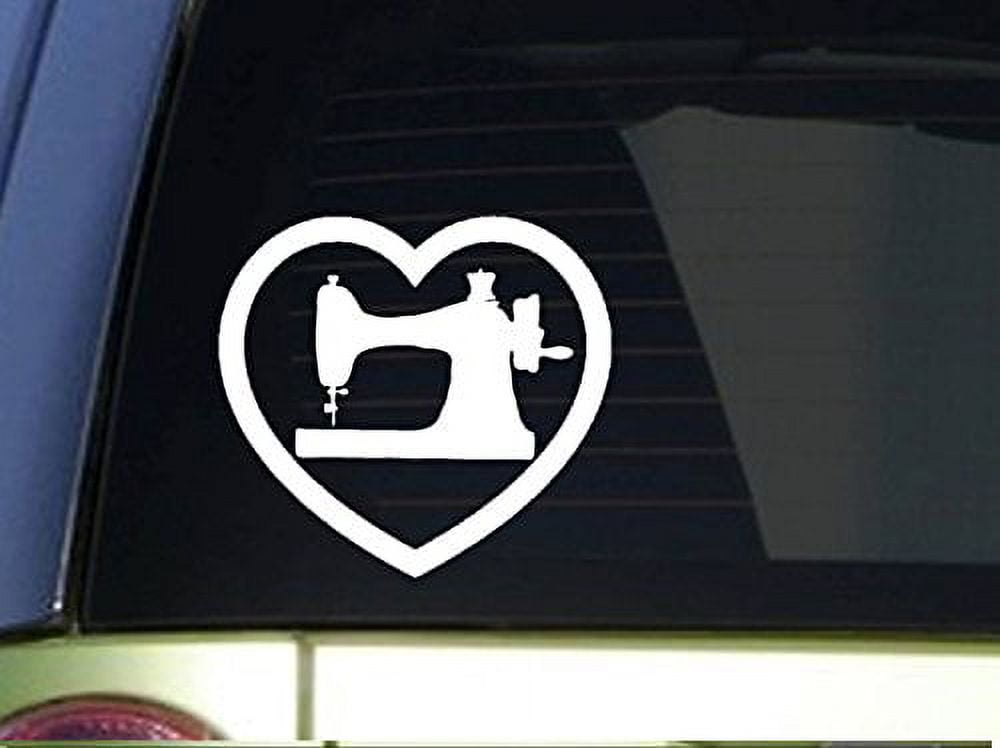 Sewing Machine Heart *I911* 6x6 inch sticker decal - Walmart.com