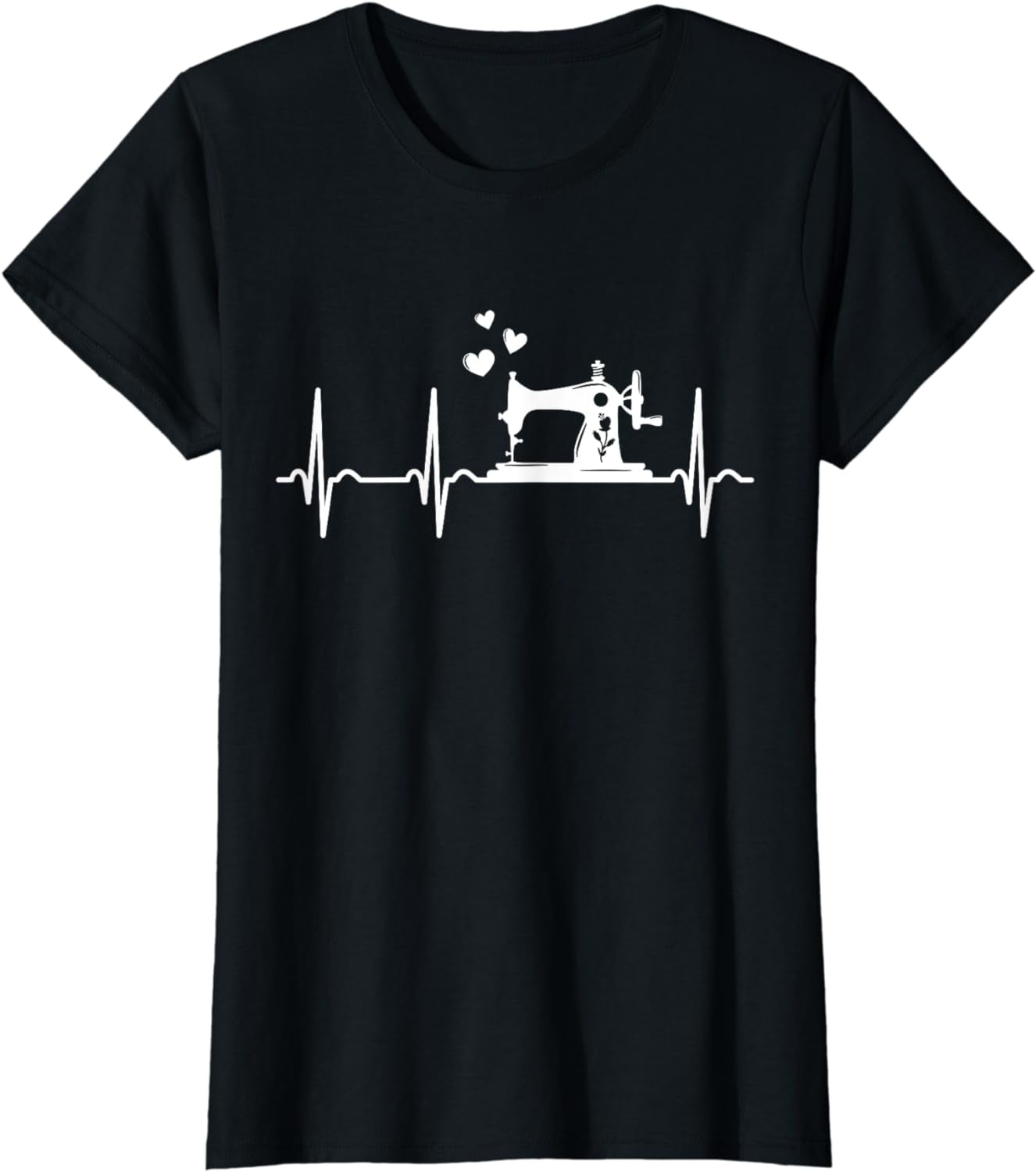 Sewing Machine Heartbeat EKG Seamstress T-Shirt - Walmart.com