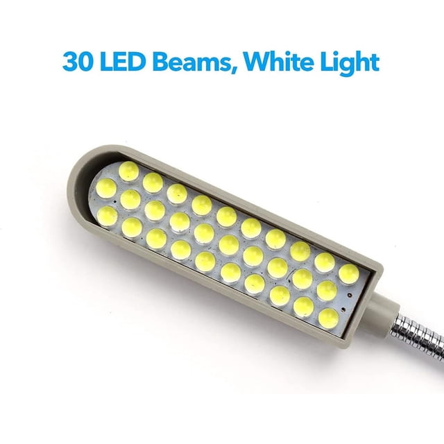 Sewing Machine Light, 30 LED Gooseneck Work Light with Magnetic ...