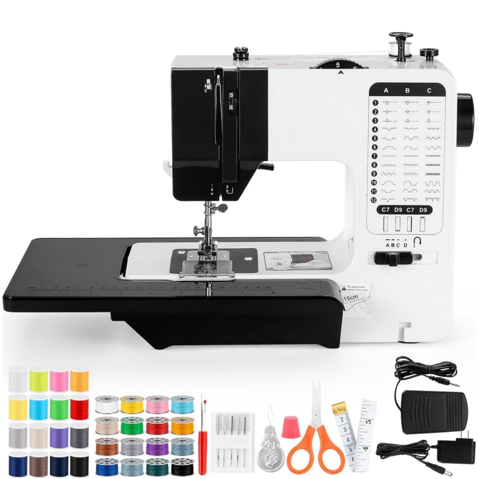 Mini Electric Sewing Machine for Beginners & Kids, Portable with 38 ...