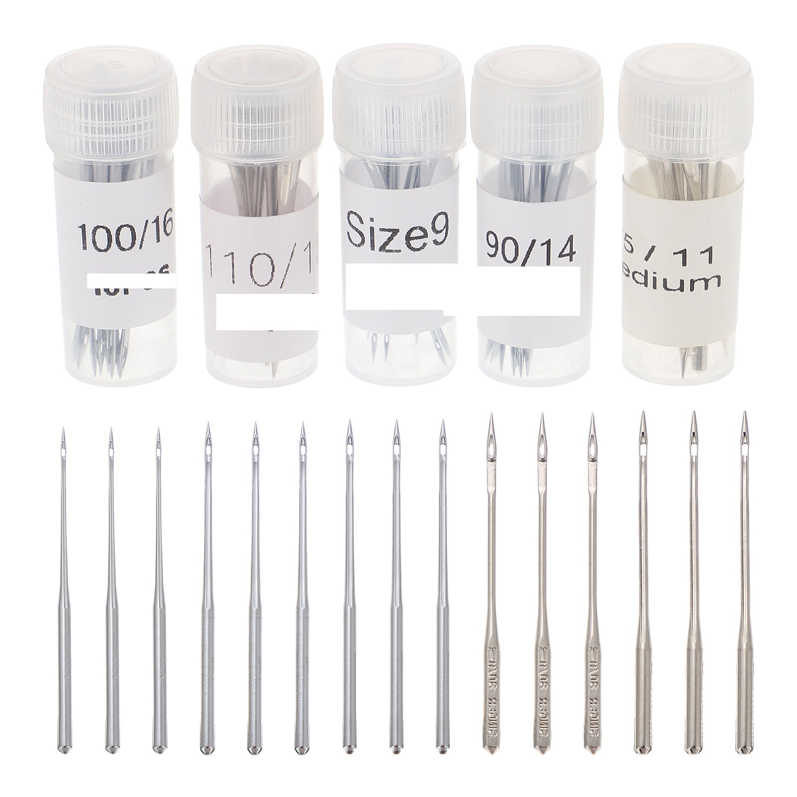 Sewing Machine Needle Set Supplies 50 Pcs Accessories Stainless Steel ...