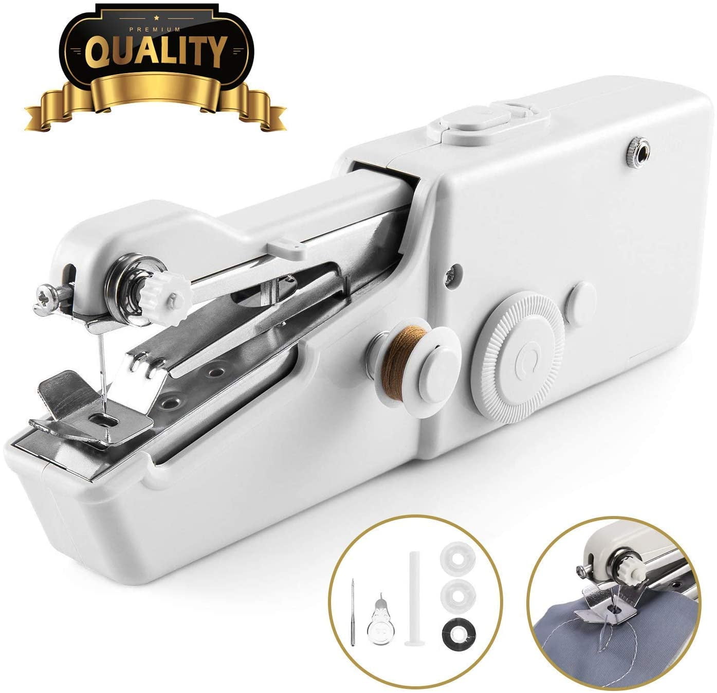 Sewing Machine Portable Cordless Handheld Electric Mini Sewing Machines ...