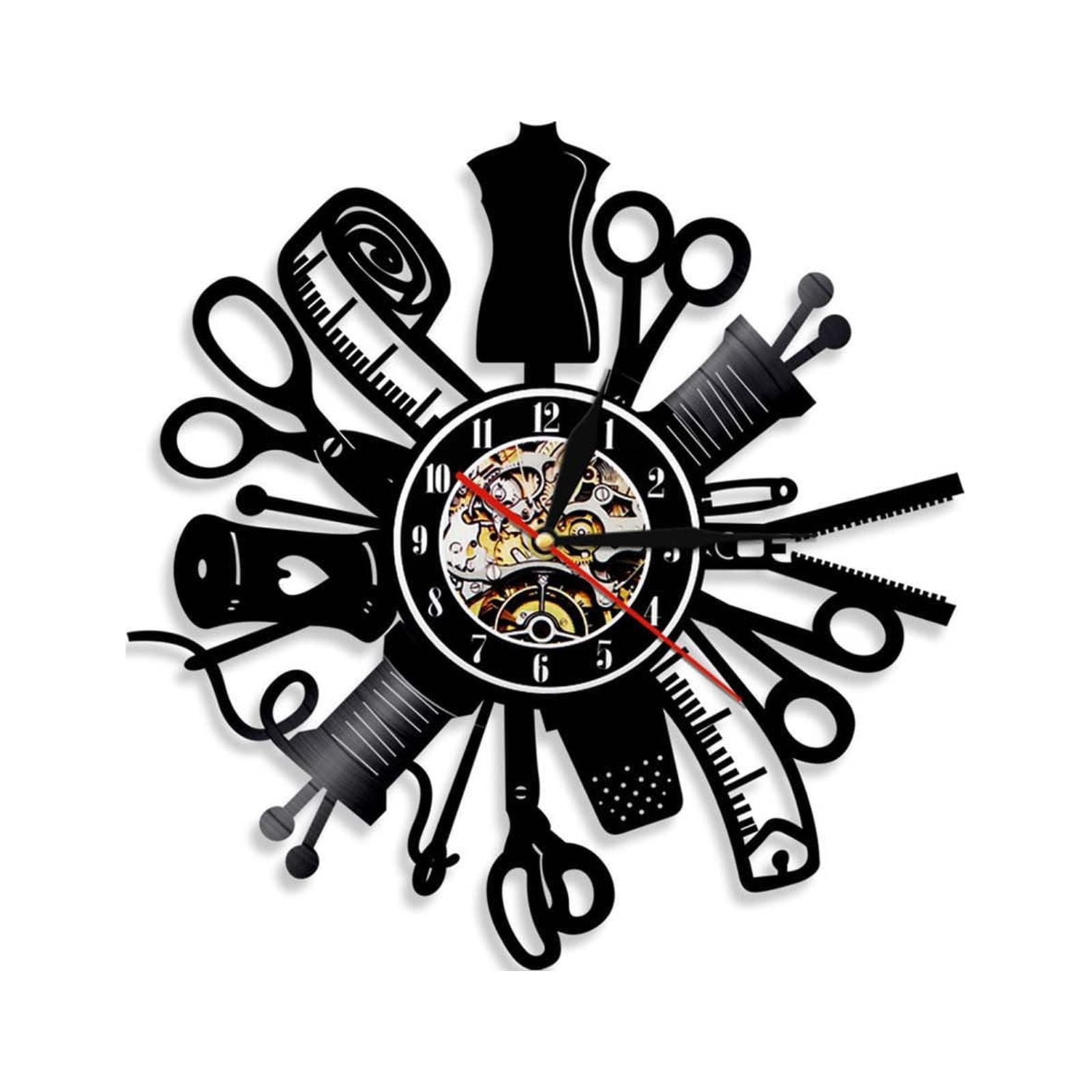 Sewing Machine Quilting Tools Vinyl Record Wall Clock Battery Operated ...