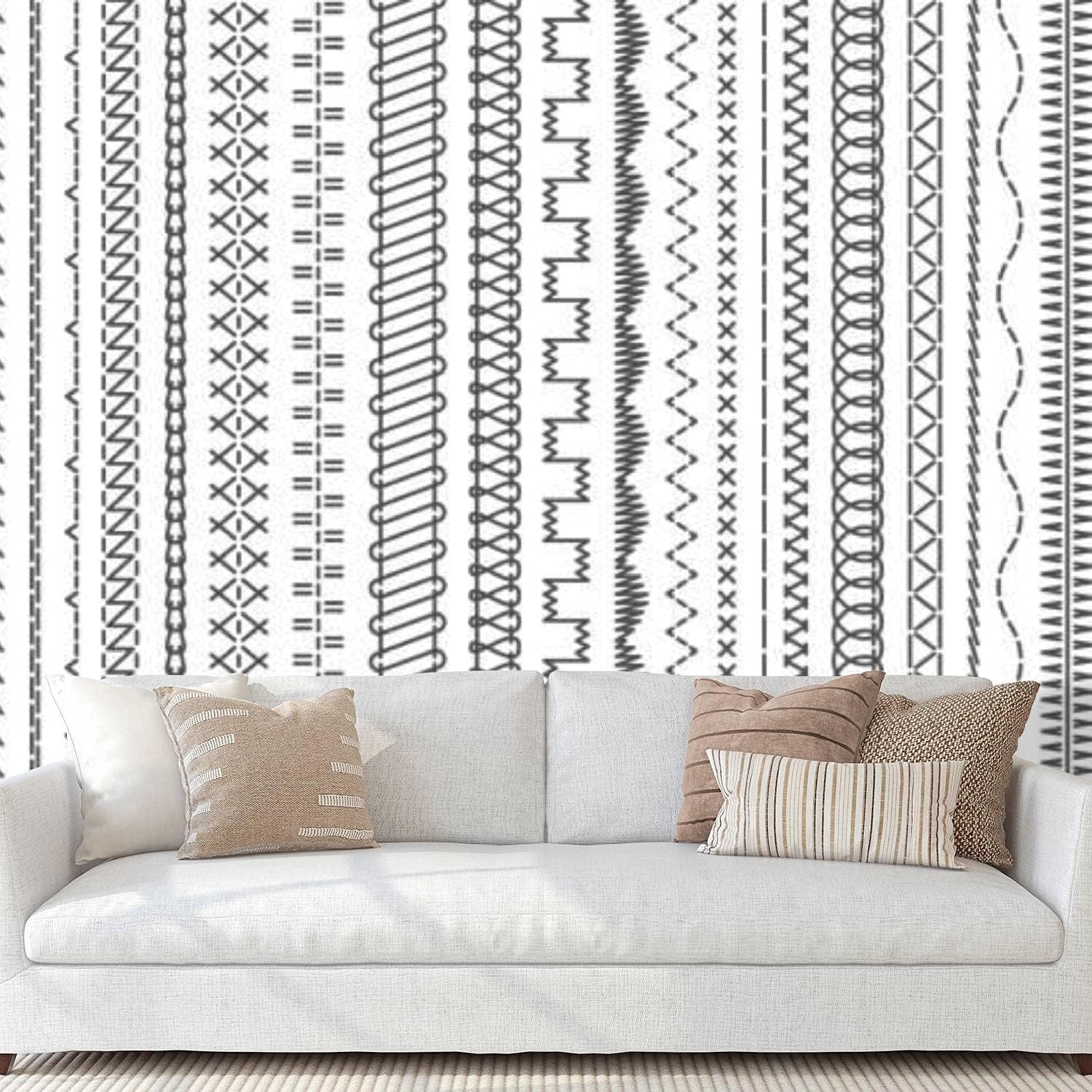 Sewing Machine Stitches Stitching Seams Stitched sew Seamless Pattern ...