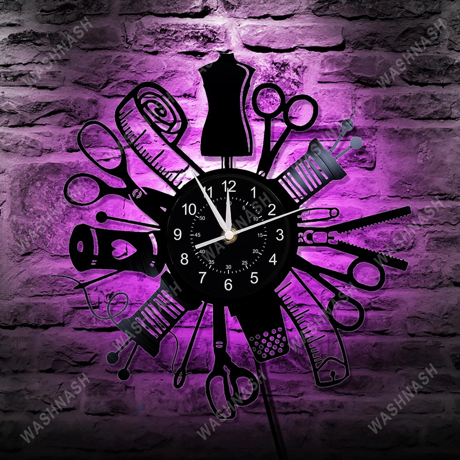 Sewing Machine Unique Clock, 12 inch Sewing Room Vinyl Records Wall ...