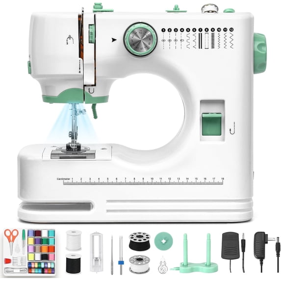 Sewing Machine for Beginners -12 Built-in Stitches|42 PCS Accessory Kit ...
