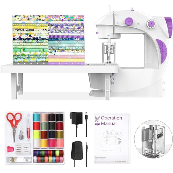 Sewing Machine for Beginners [Full Set] with Finger Guard and Fabric ...