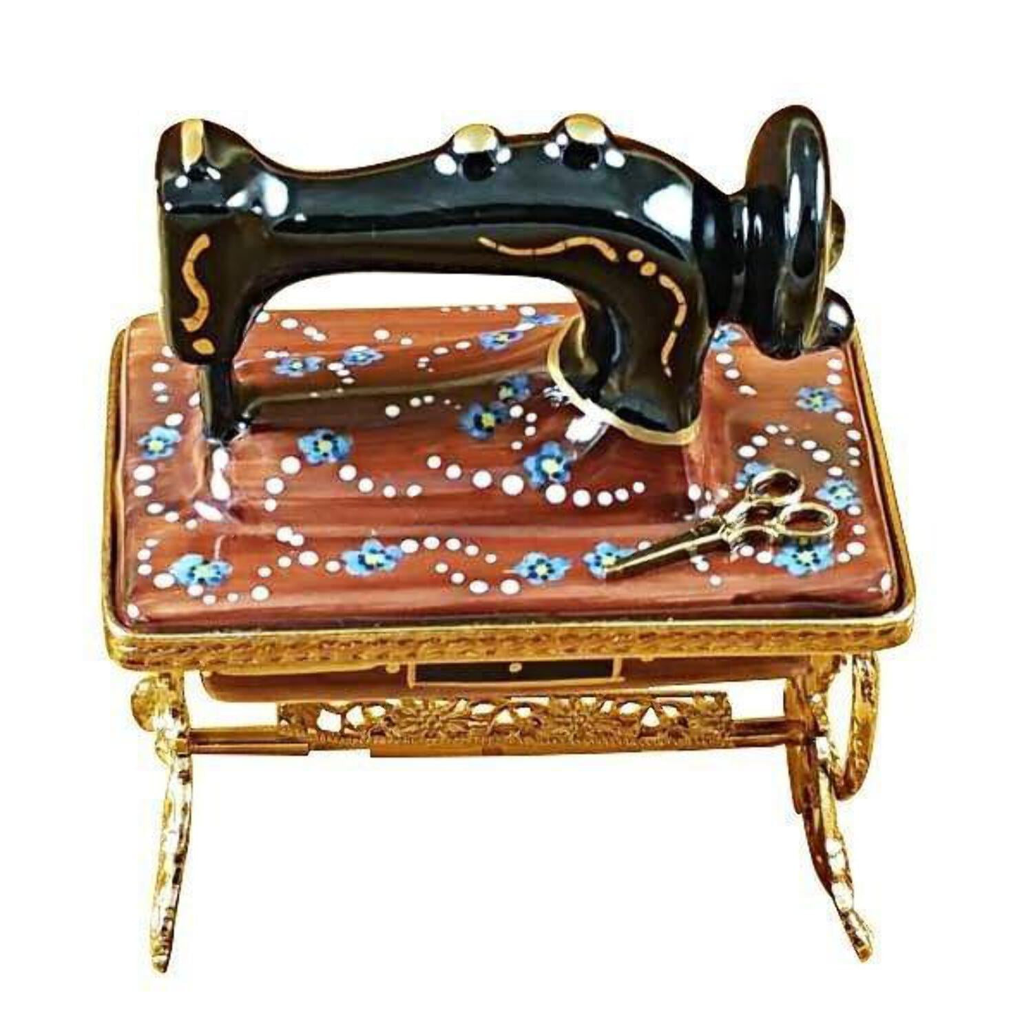 Sewing Machine Limoges Box for Crafters Limoges Box Porcelain Figurine ...