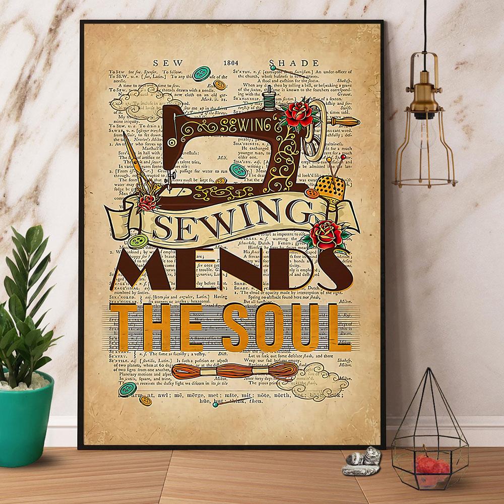 Sewing Mends The Soul Paper Poster No Frame Matte Wall Art Decor 11 x ...