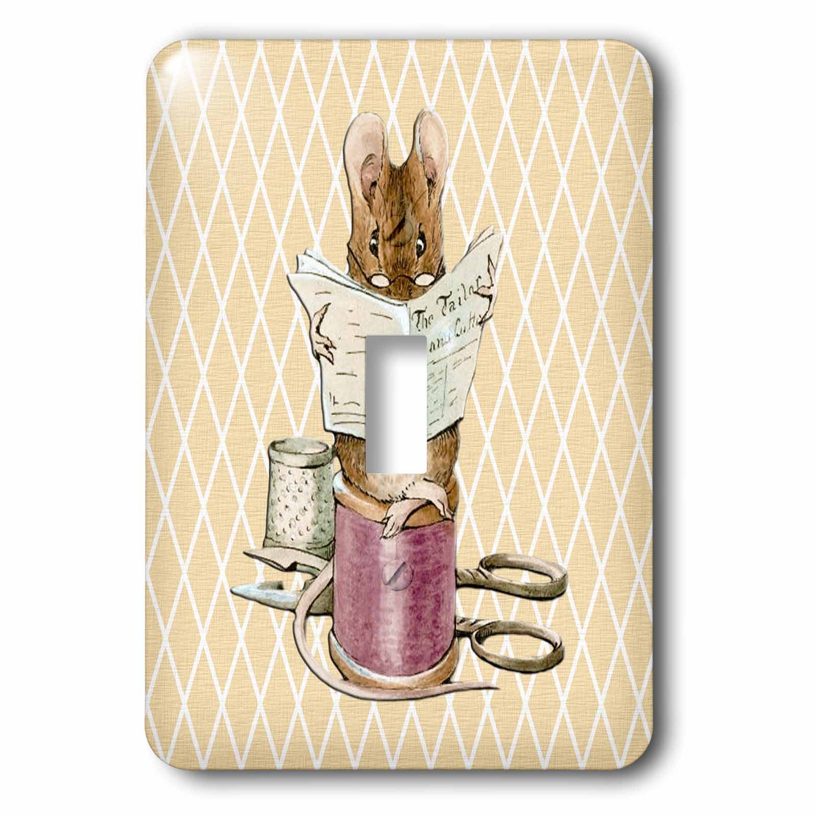 Sewing Mouse- Vintage Art- Animals single toggle switch lsp-79401-1 ...