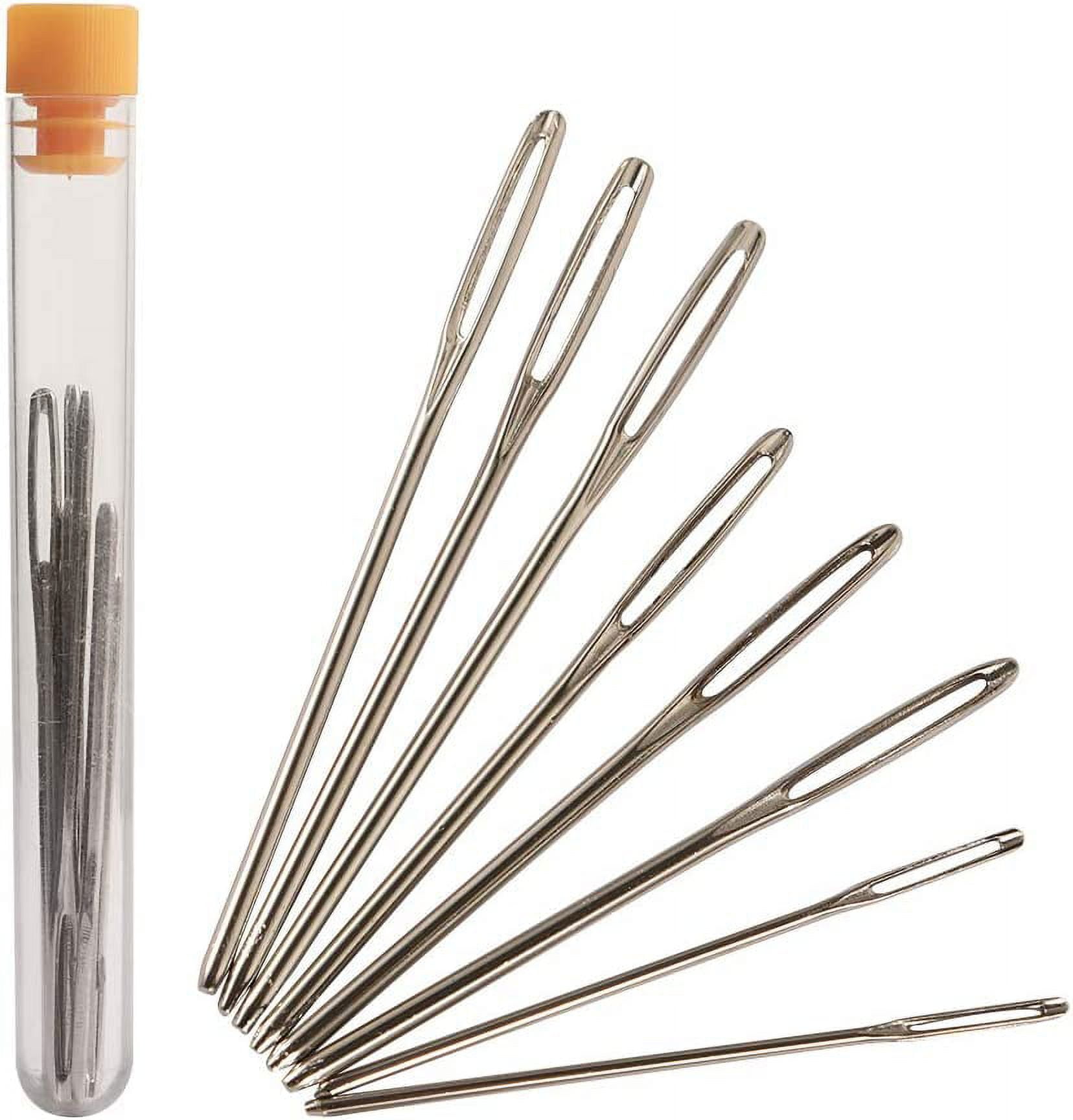 Sewing Needles Large Eye Blunt Stainless Steel Embroidery Tool Darning ...