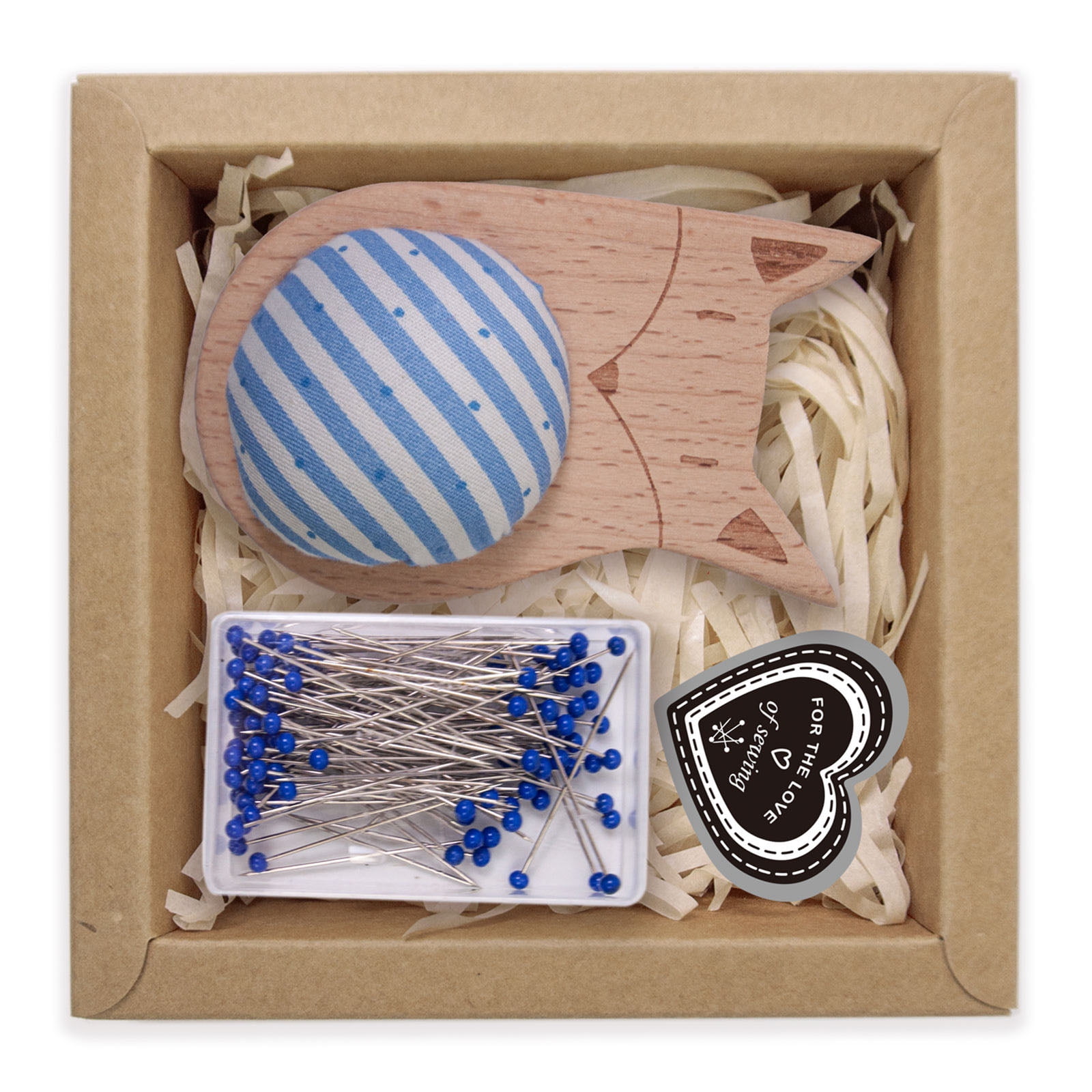 Sewing Pin Cushion Pin Holder with 100Pcs 38mm Stainless Steel Quilting ...