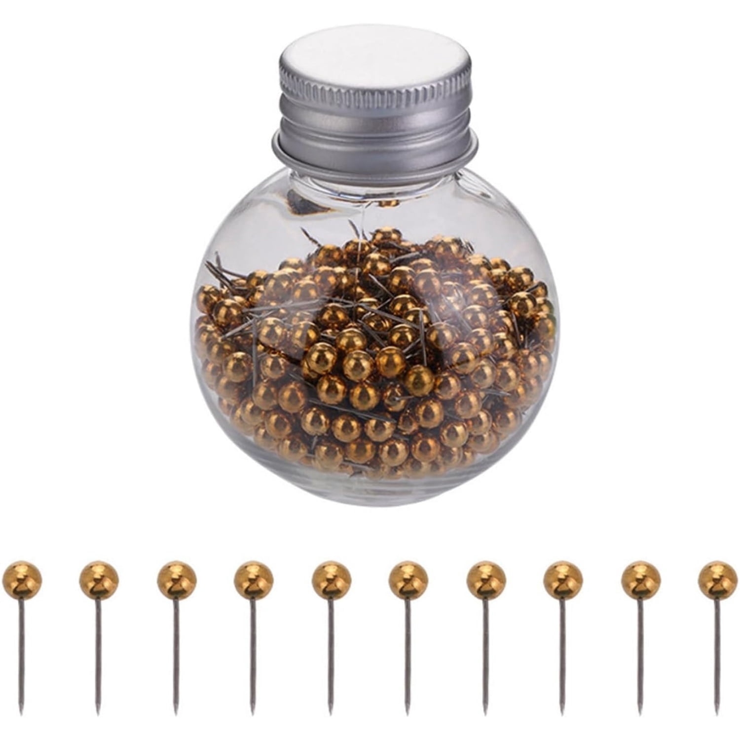 Sewing Pins Ball Beads Head Pins 420 Pcs Straight Quilting Pins Push ...