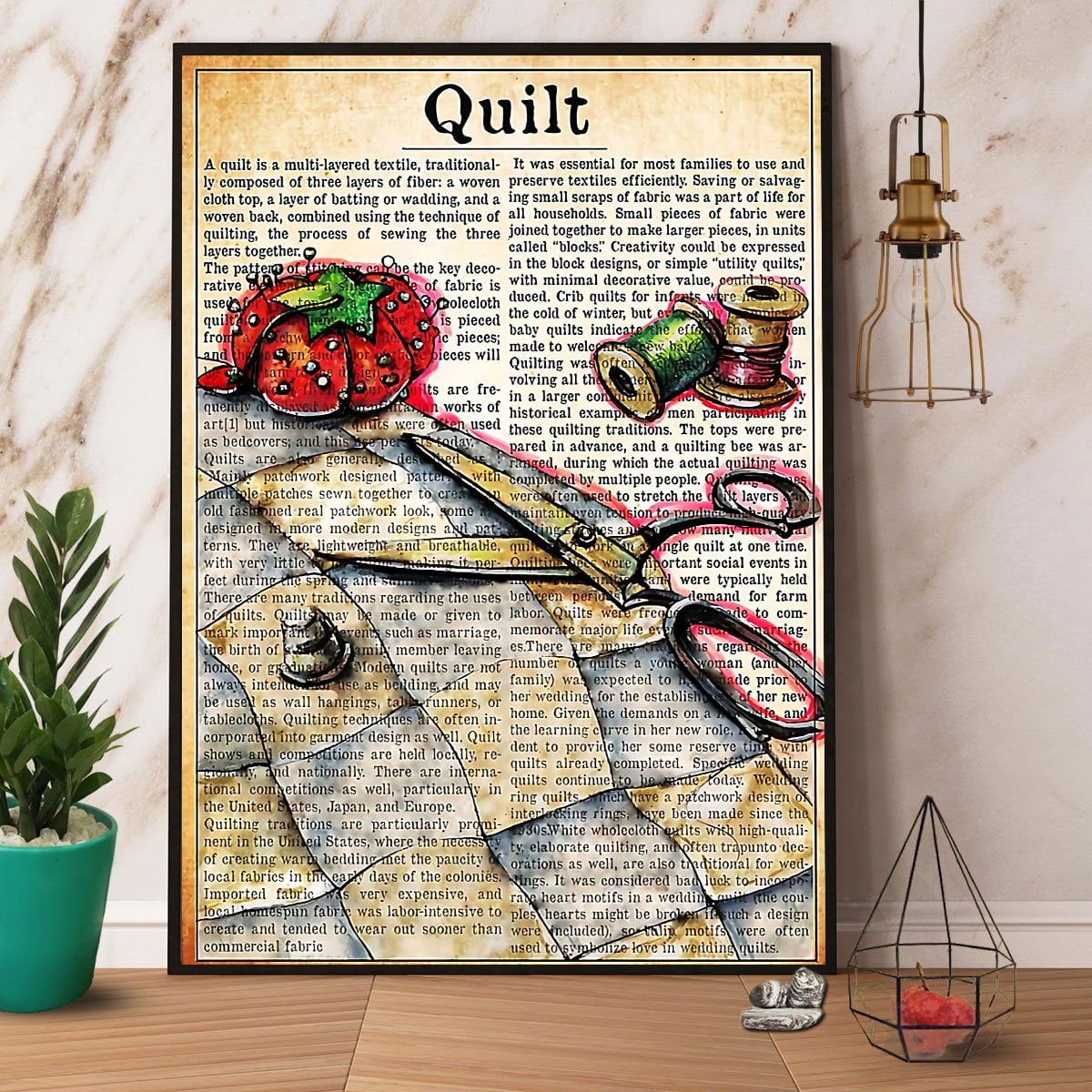 Sewing Quilt Text Paper Poster No Frame Matte Wall Art Decor 11 x 17 ...