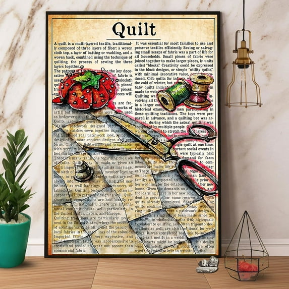 Sewing Quilt Text Paper Poster No Frame Matte Wall Art Decor 11 x 17 ...