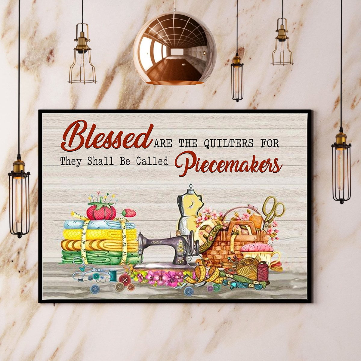 Sewing & Quilting Blessed Are The Quilters Paper Poster No Frame Matte ...