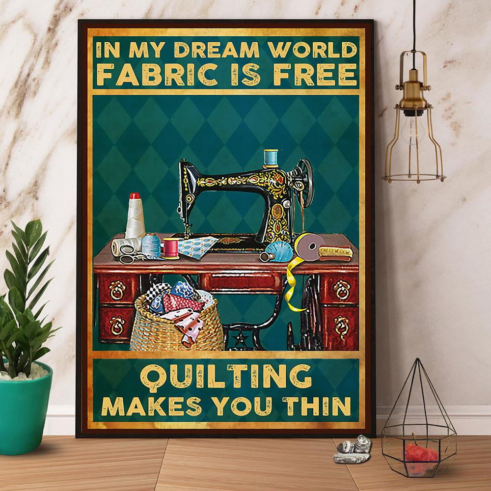 Sewing Quilting Makes You Thin Paper Poster No Frame Matte Wall Art ...