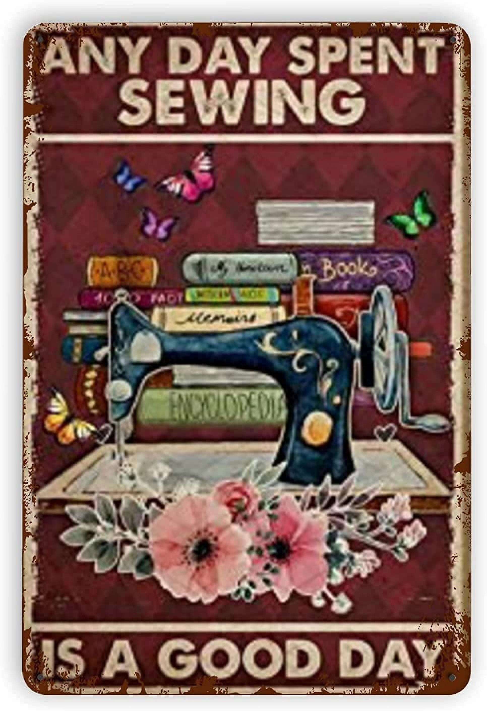 Sewing Room Tin Sign,Vintage Tin Sign Sewing Funny Novelty Metal Sign ...