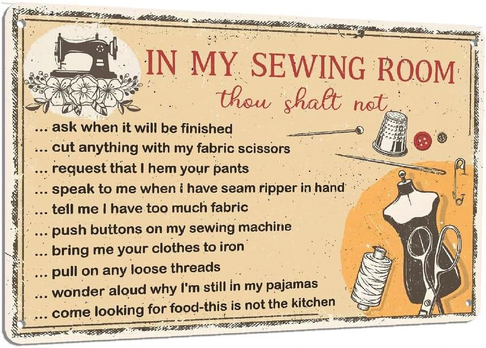 In My Sewing Room Vintage Metal Tin Sign Inspirational Sewing Lovers ...