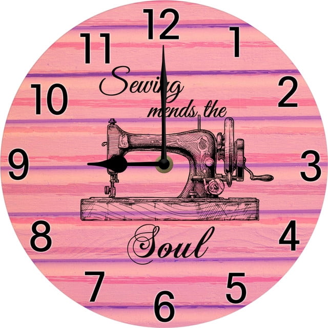 Sewing Room Wall Clock Funny Gift for Wife Mom Crafting Gifts for Women ...