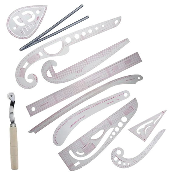 Sewing Ruler Set French Clear Ruler For Pattern Maker DIY Clothing ...