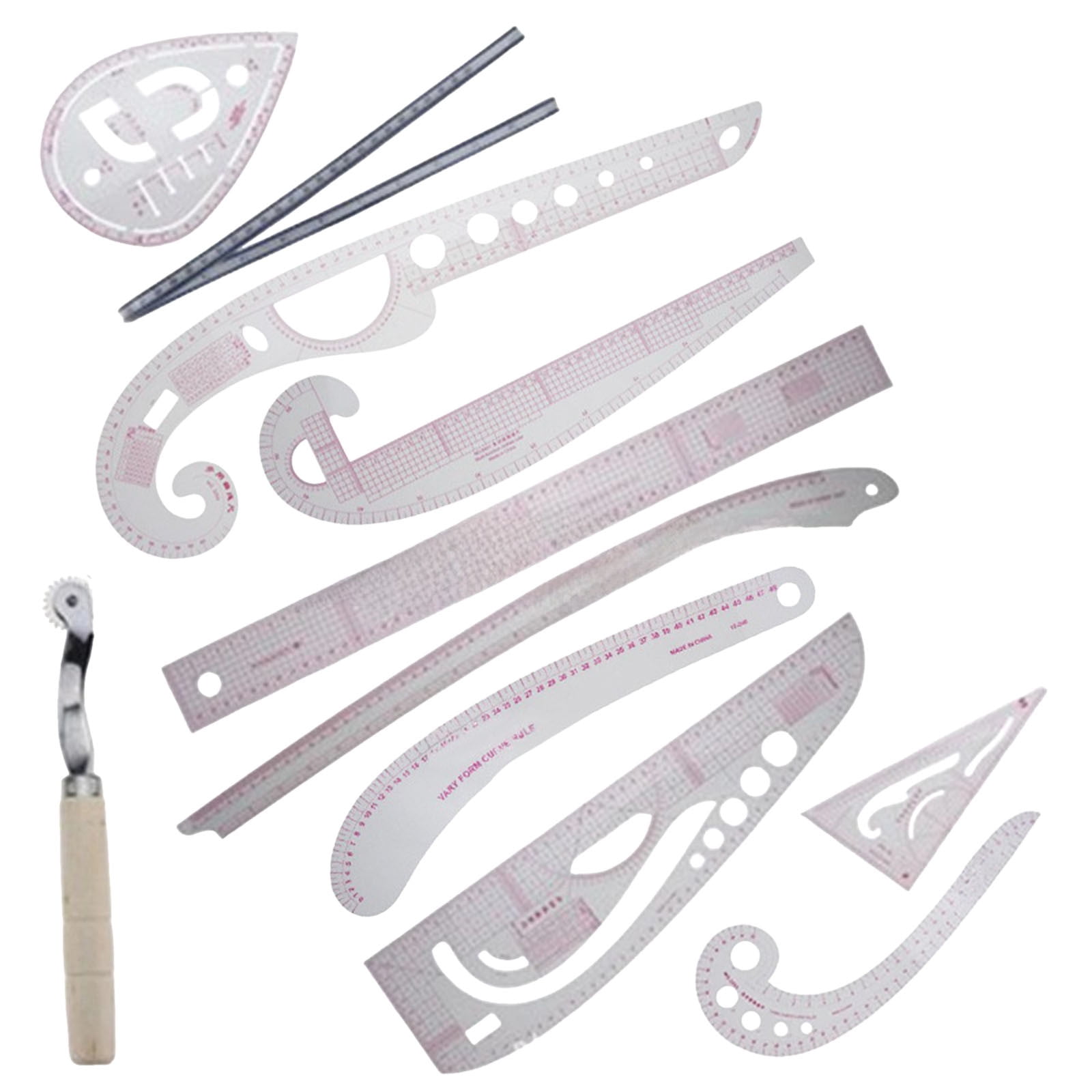 Sewing Ruler Set for Pattern Making and Tailoring French Clear Design ...