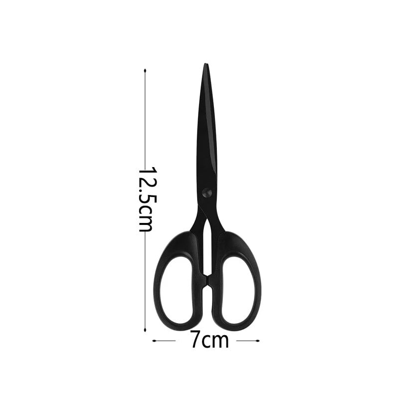 Sewing Scissors Stainless Steel Blade Safe Cutter black Coating Non ...