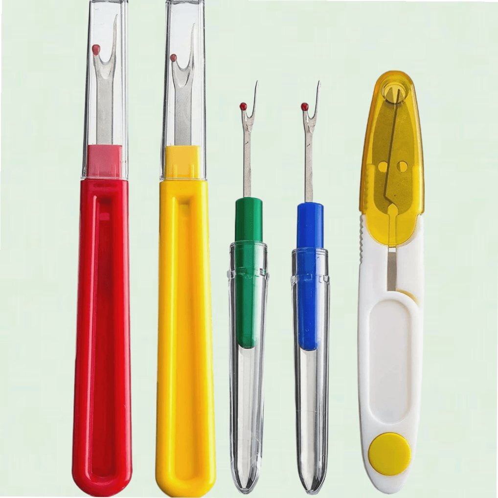 Sewing Seam Ripper and Thread Remover Kit - 2 Big and 2 Small Stitch ...