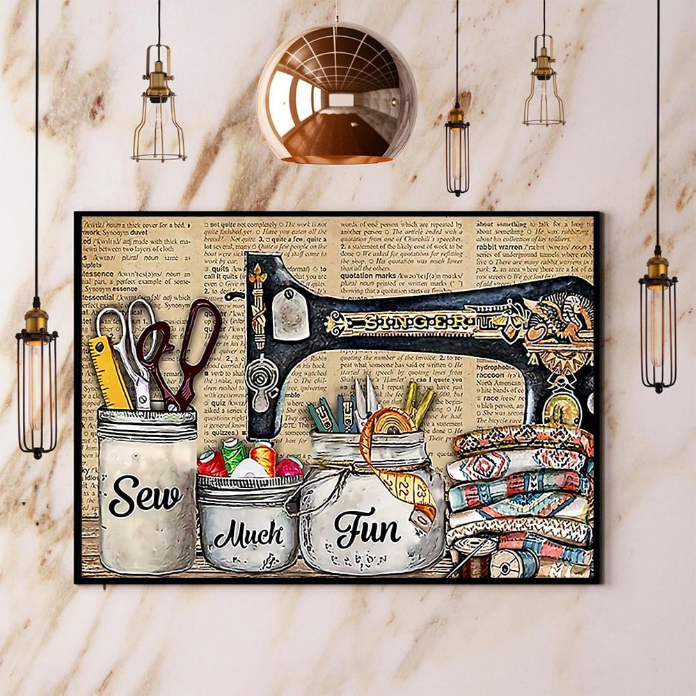 Sewing Sew Much Fun Paper Poster No Frame Matte Wall Art Decor 11 x 17 ...