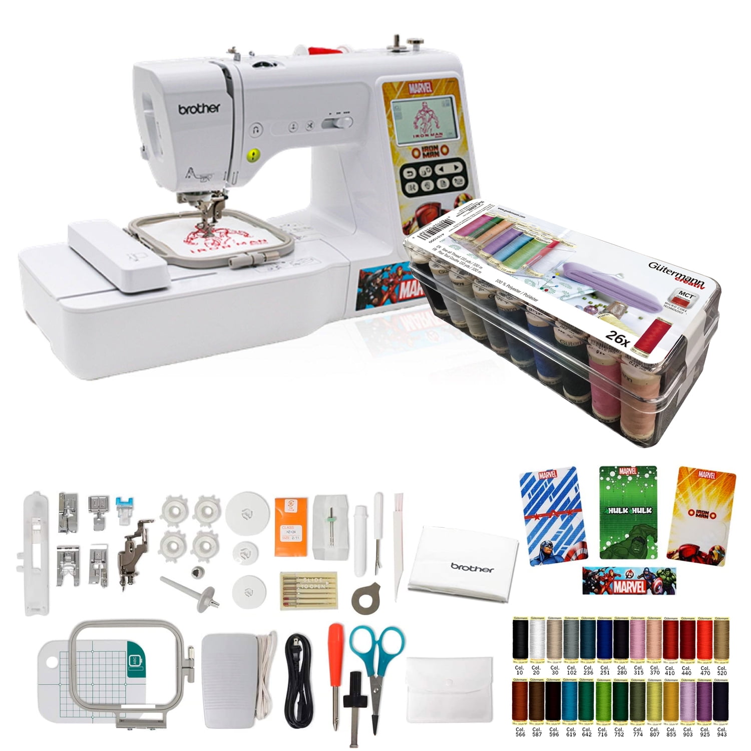 Brother LB5000M Computerized Sewing & Embroidery Machine Starter Kit ...