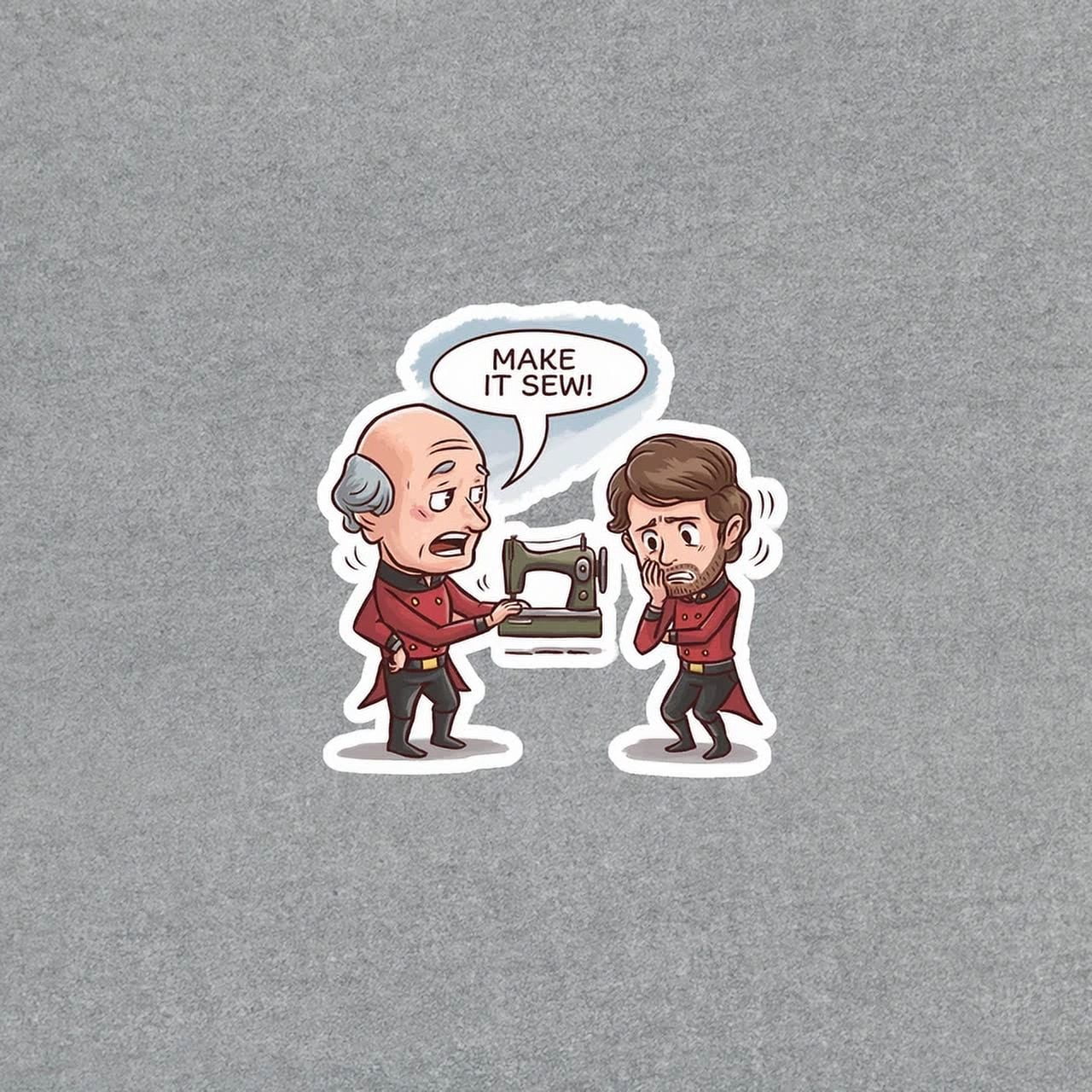 Sewing Sticker: Make It Sew! Cute Sewing Machine Giftphone Decal Water ...