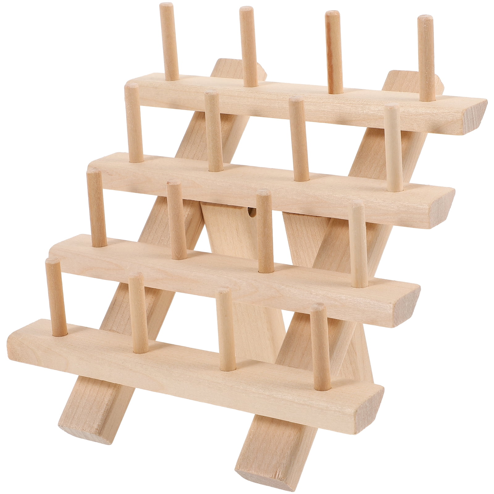 Sewing Storage Rack Bracket Wooden Spool Stand Wood Thread Rack DIY ...