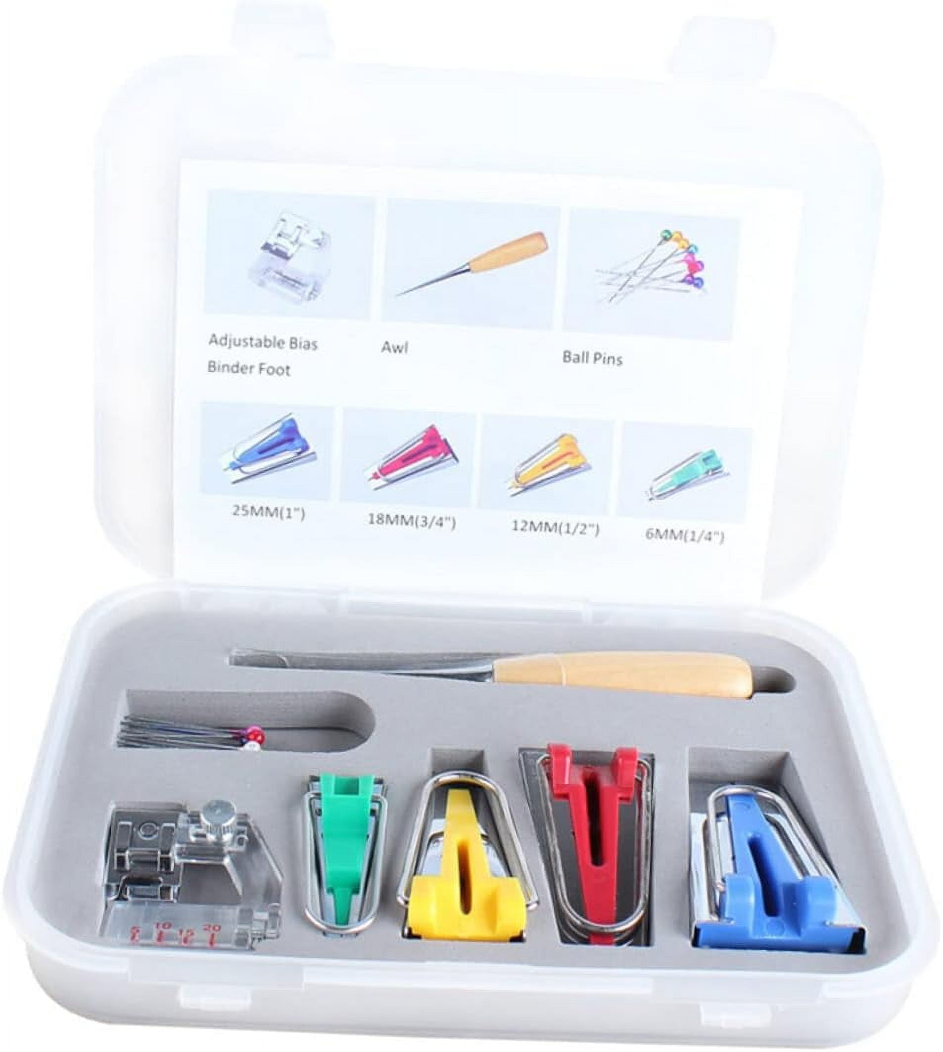 Sewing Tape Maker Bias Tape Tool Binder Foot Kit Bias Binding Tape ...