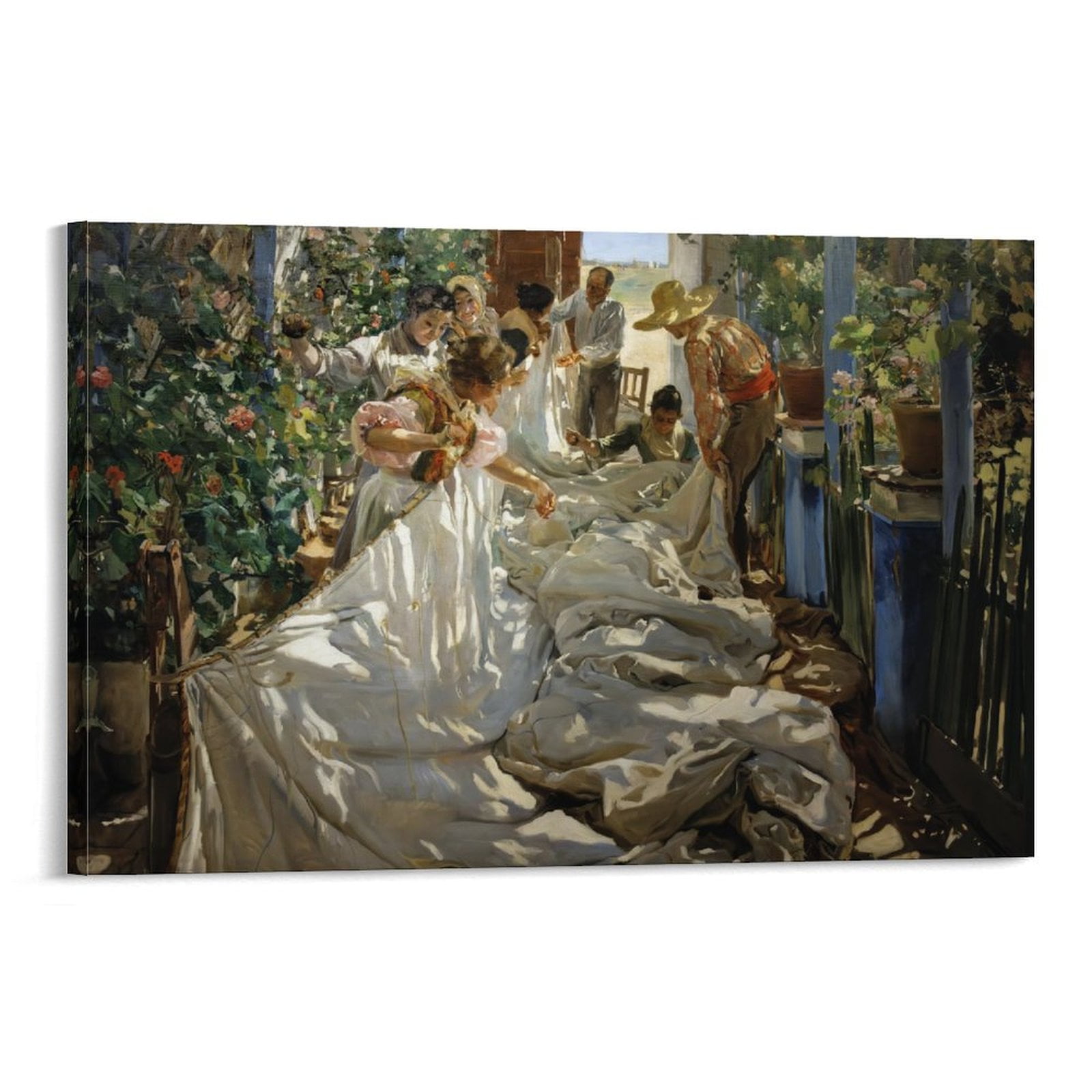 Sewing The Sail by Joaquin Sorolla Y Bastida Picture Print Wall Art ...