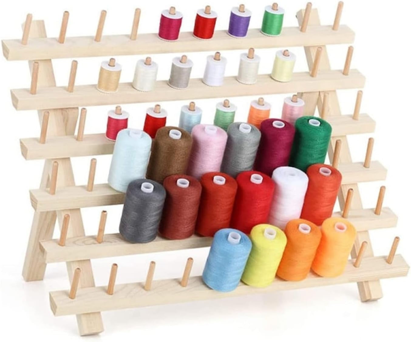 Sewing Thread Sewing Thread 120 Colors Set 40S/2 with Case Wooden Rack ...