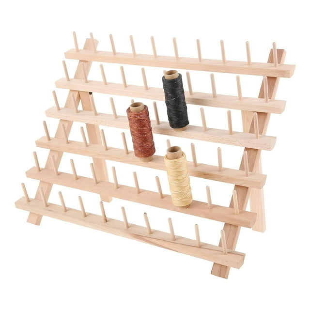 Sewing Thread Rack Foldable Smooth and Glossy Wood Wall Mount Cone ...