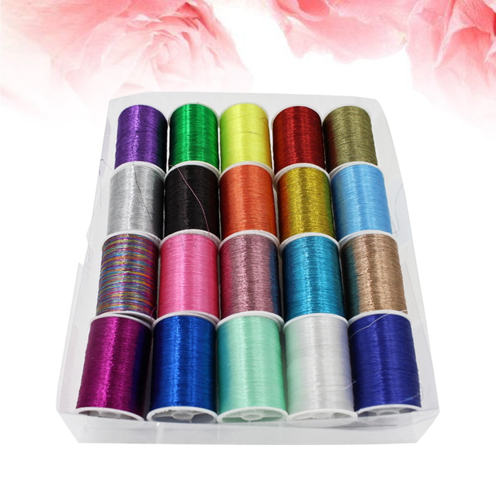 Multicolor Metallic Embroidery Thread Set 1 DIY Portable Household ...