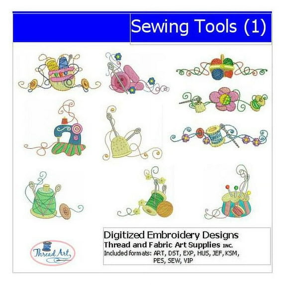 Sewing Tools(1) Embroidery Designs - All Popular Formats Included ...