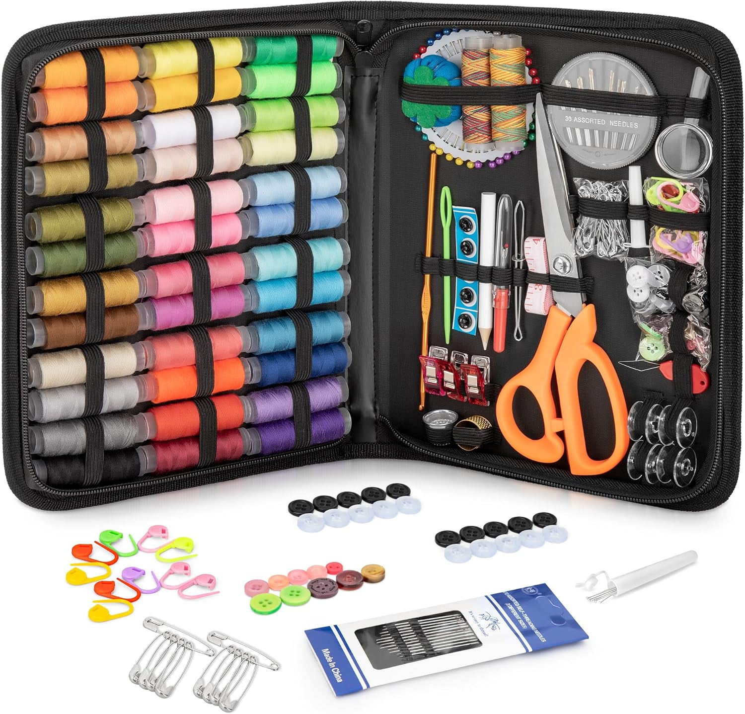 Sewing kit Basic, and Thread Kit,Travel Small Sewing Machine Supplies ...