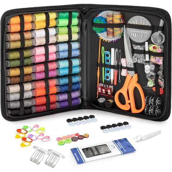 Sewing kit Basic, and Thread Kit,Travel Small Sewing Machine Supplies ...