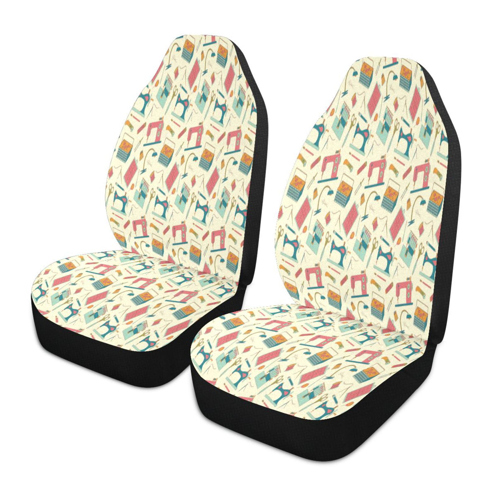 Sewing machine pattern cute designCar Seat Covers Set of for 2 Front ...